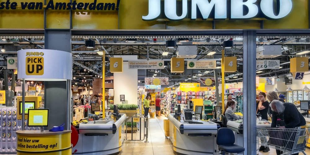 Jumbos Stadtmärkte in Amsterdam: Erst das Vergnügen, dann die Pflicht ...