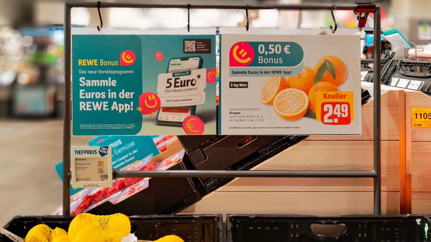 Digitaler Rabatt-Marathon: Wie Rewe Bonus seine Kund:innen mit Coupons jonglieren lässt ...